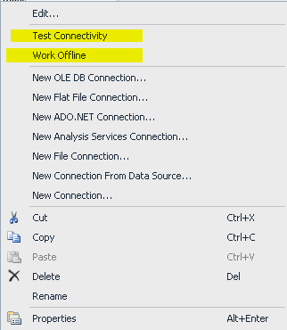 How to get rid of TESTING CONNECTIVITY at the time of Opening SSIS ...