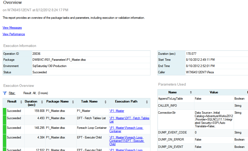 SSIS Catalog: Part 5 - Logging and Execution Reports - RADACAD