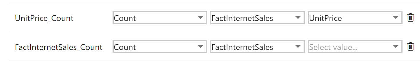 Power Bi Aggregations Step 3 Configure Aggregation Functions And Test