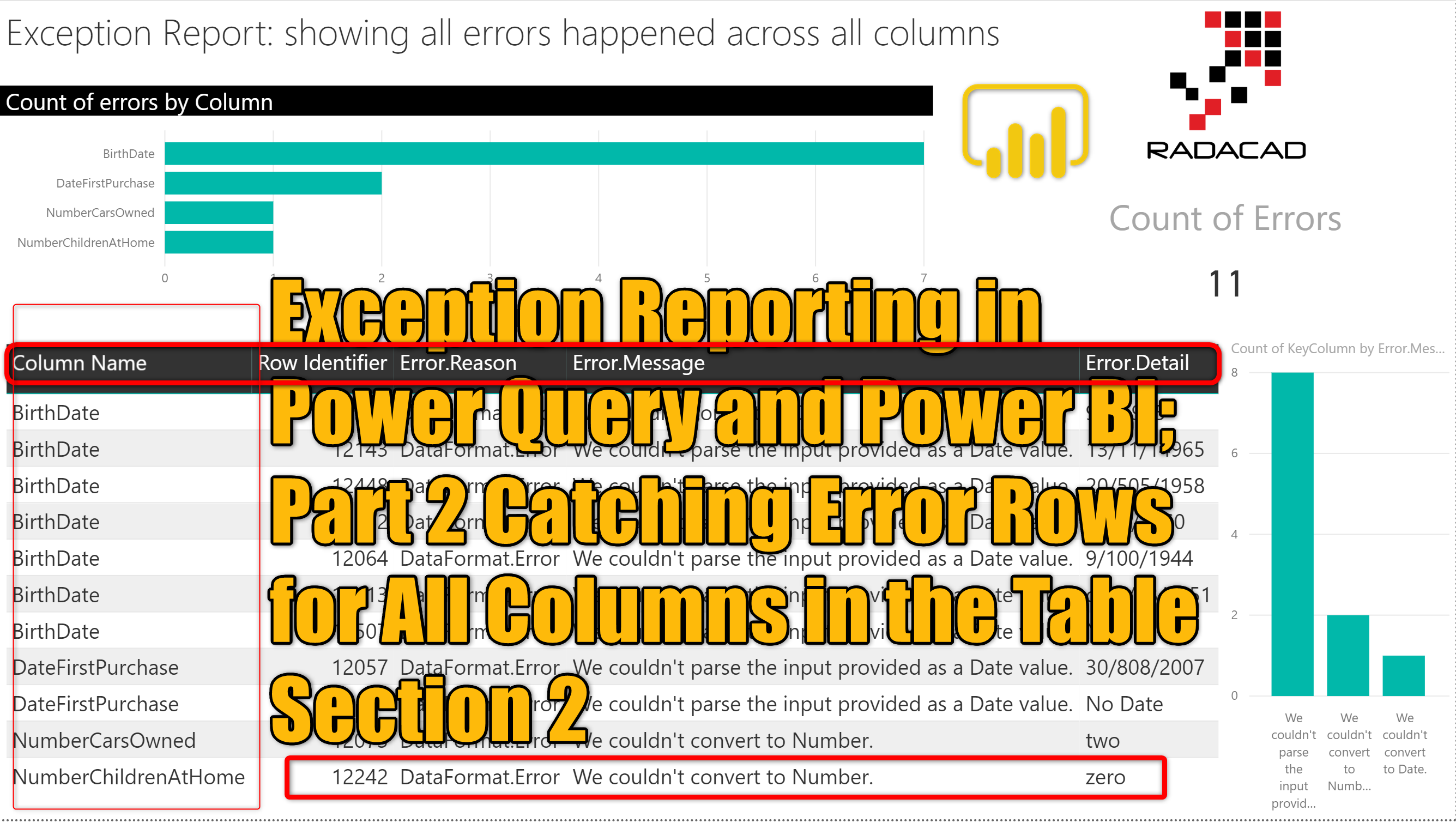Exception Reporting in Power Query and Power BI; Part 2 Catching Error Rows for All Columns in ...