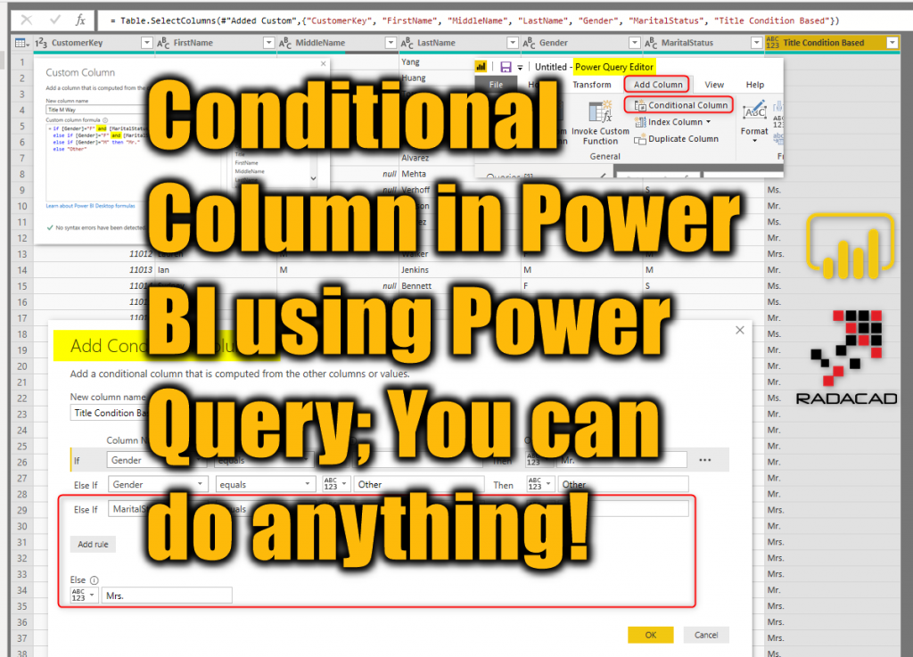 Conditional Column In Power BI Using Power Query You Can Do Anything