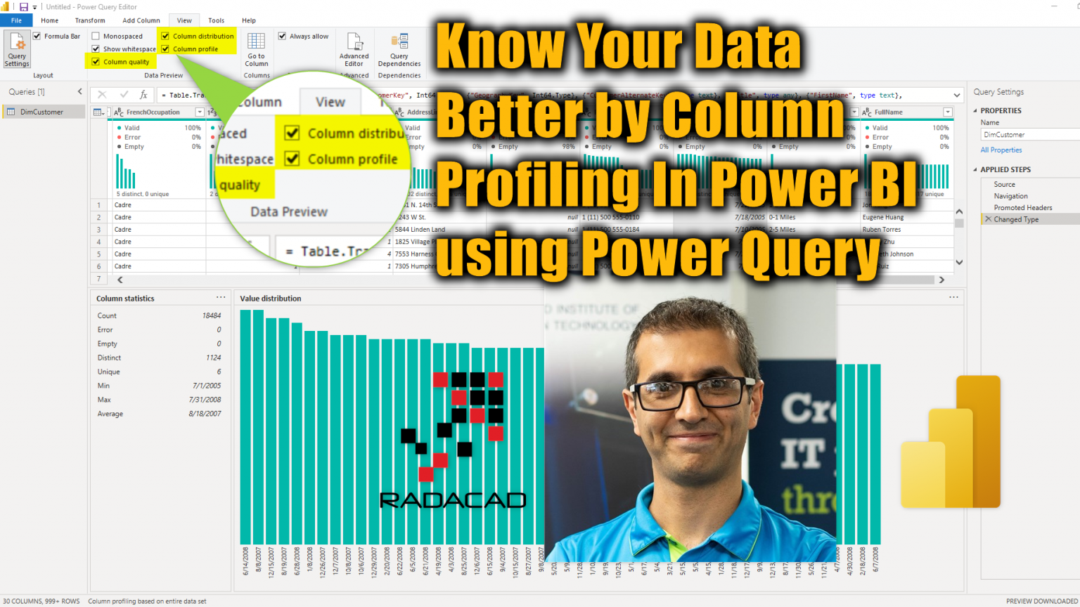 Know Your Data Better by Column Profiling In Power BI using Power Query ...