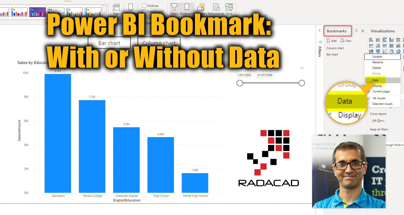 Power BI Bookmark With Or Without Data RADACAD power-bi-bookmark-with-or-without-data-radacad